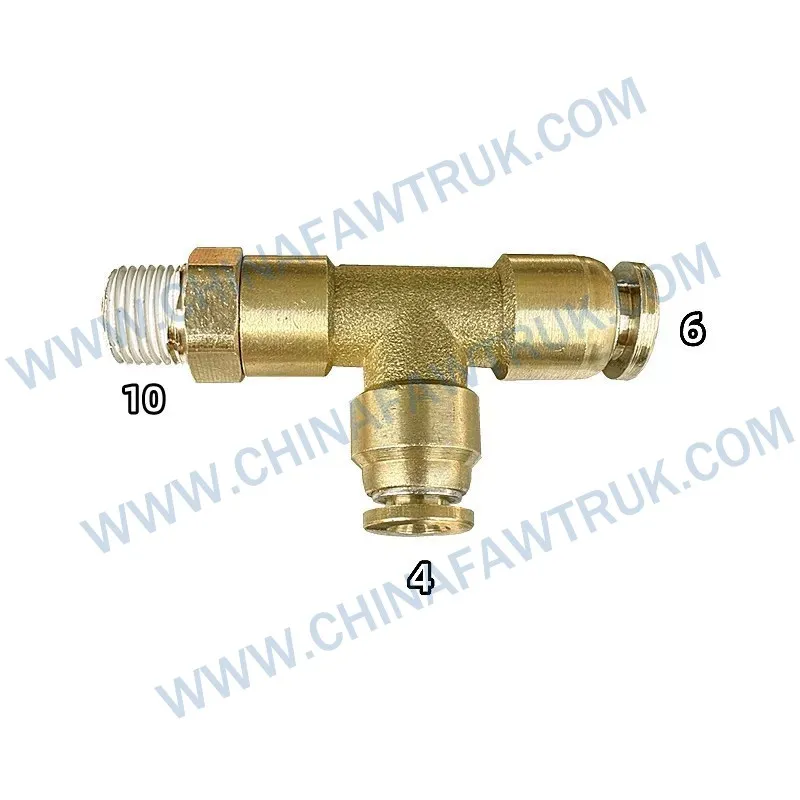 1702350AA9P/A Transmission three-way air pipe joint, pure copper quick ...