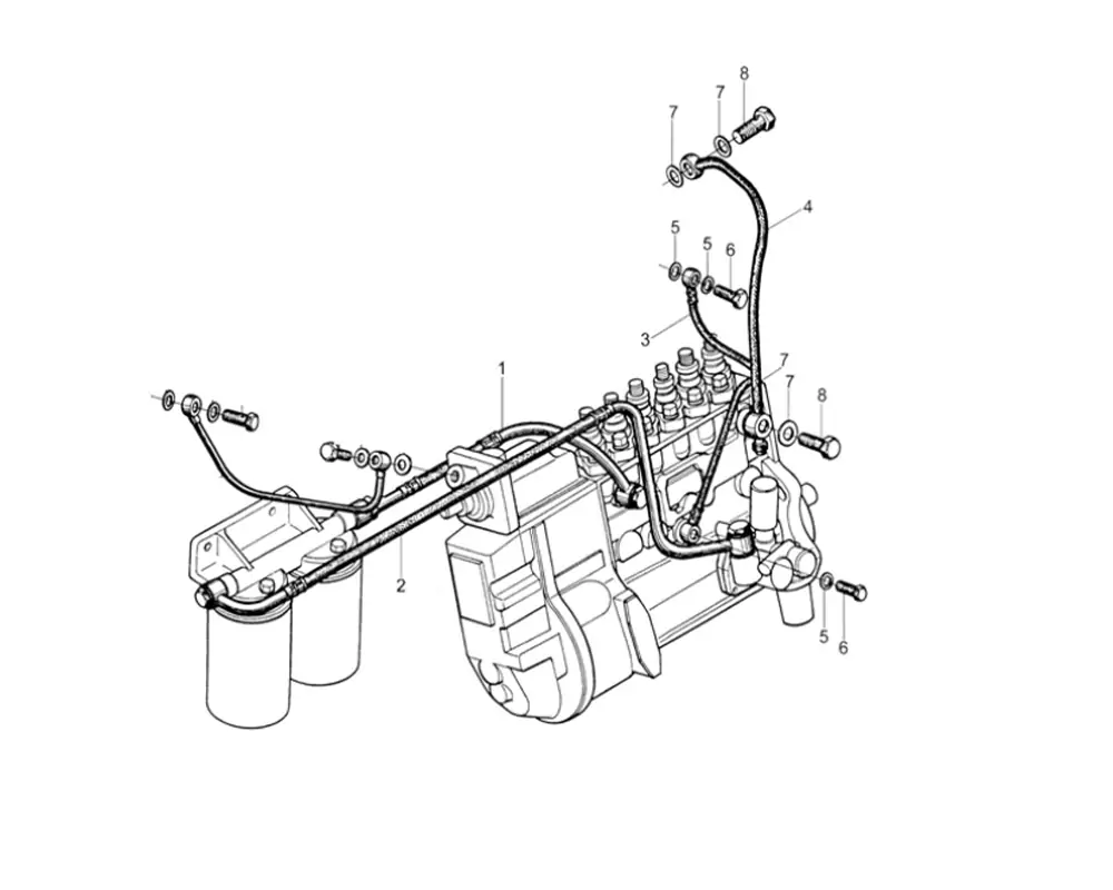 Engine Assembly-Fuel Line,Low Pressure Assy(FAW J5 Truck Parts)-100% ...