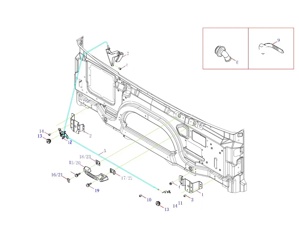 Front Panel Pillar Inside And Outside Trim Logic Assembly(FAW J5 Truck ...